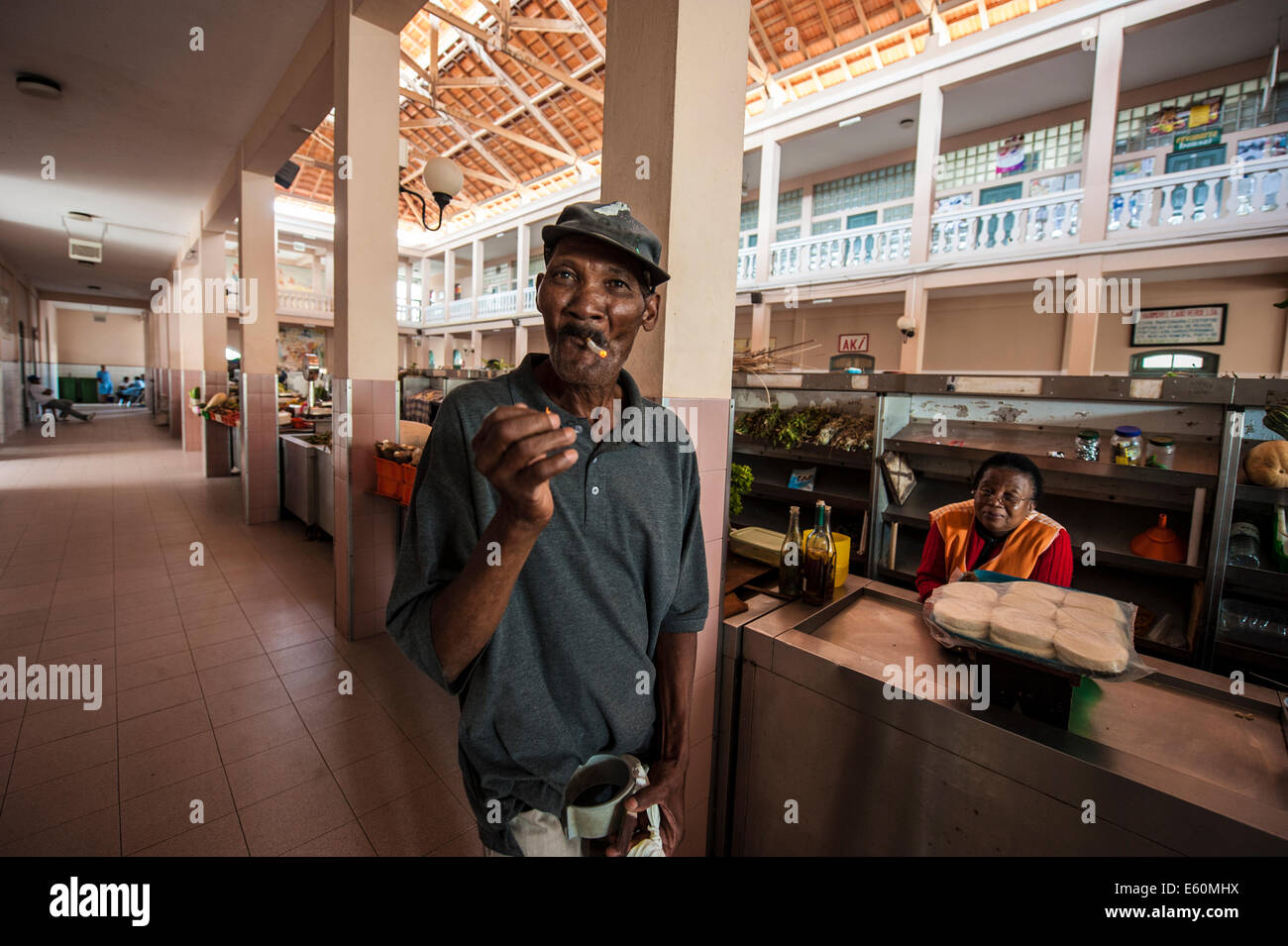 Native people of Mindelo, the only town on Sao Vicente Island in Cape ...