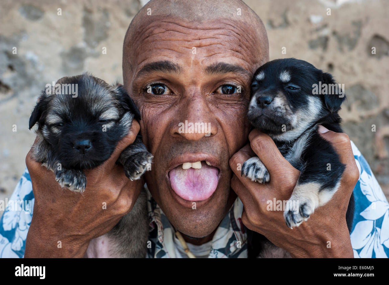 Native people of Mindelo, the only town on Sao Vicente Island in Cape ...