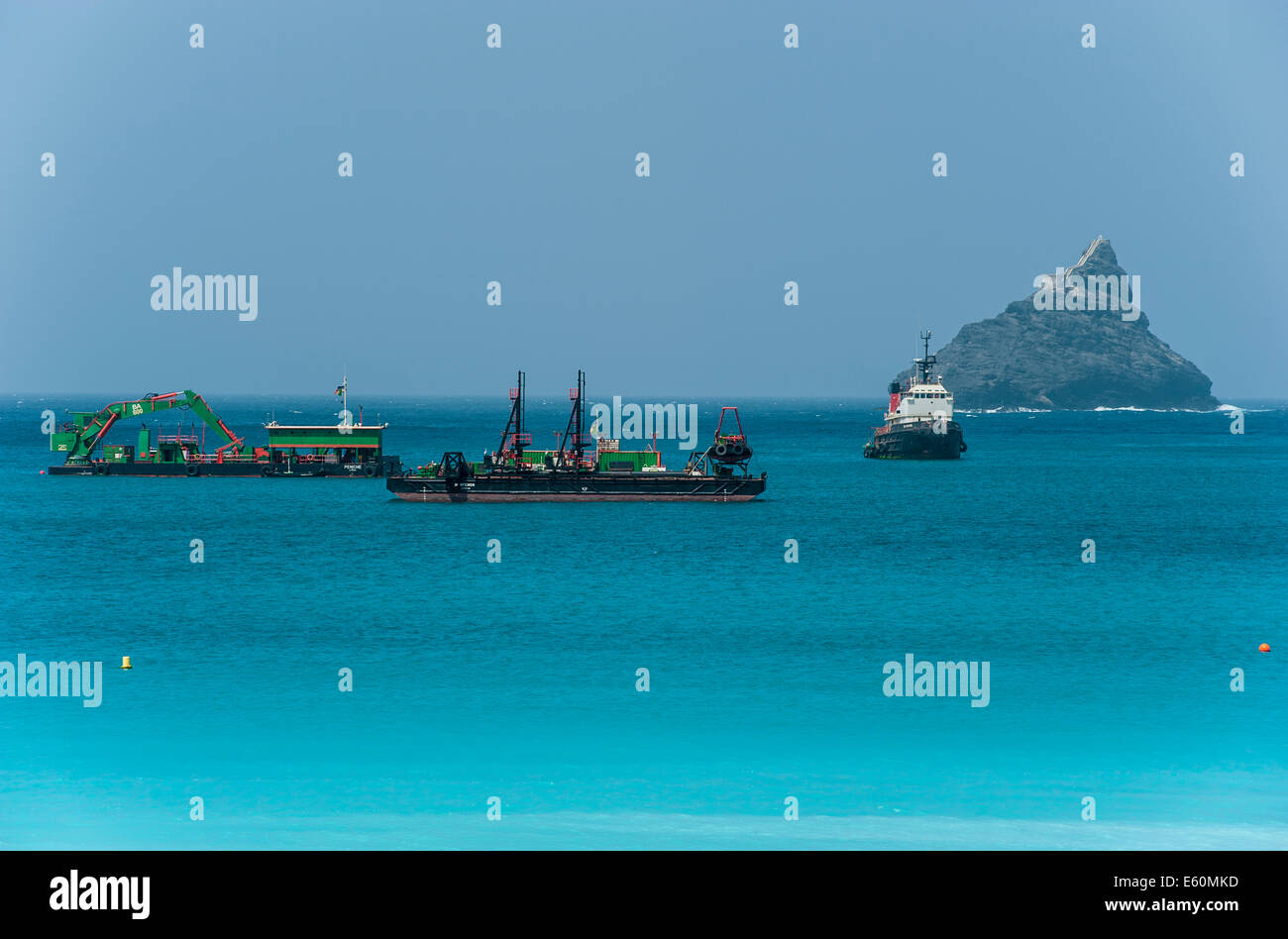 Porto Grande - Mindelo Bay on the island Sao Vicente, archipelago of ...