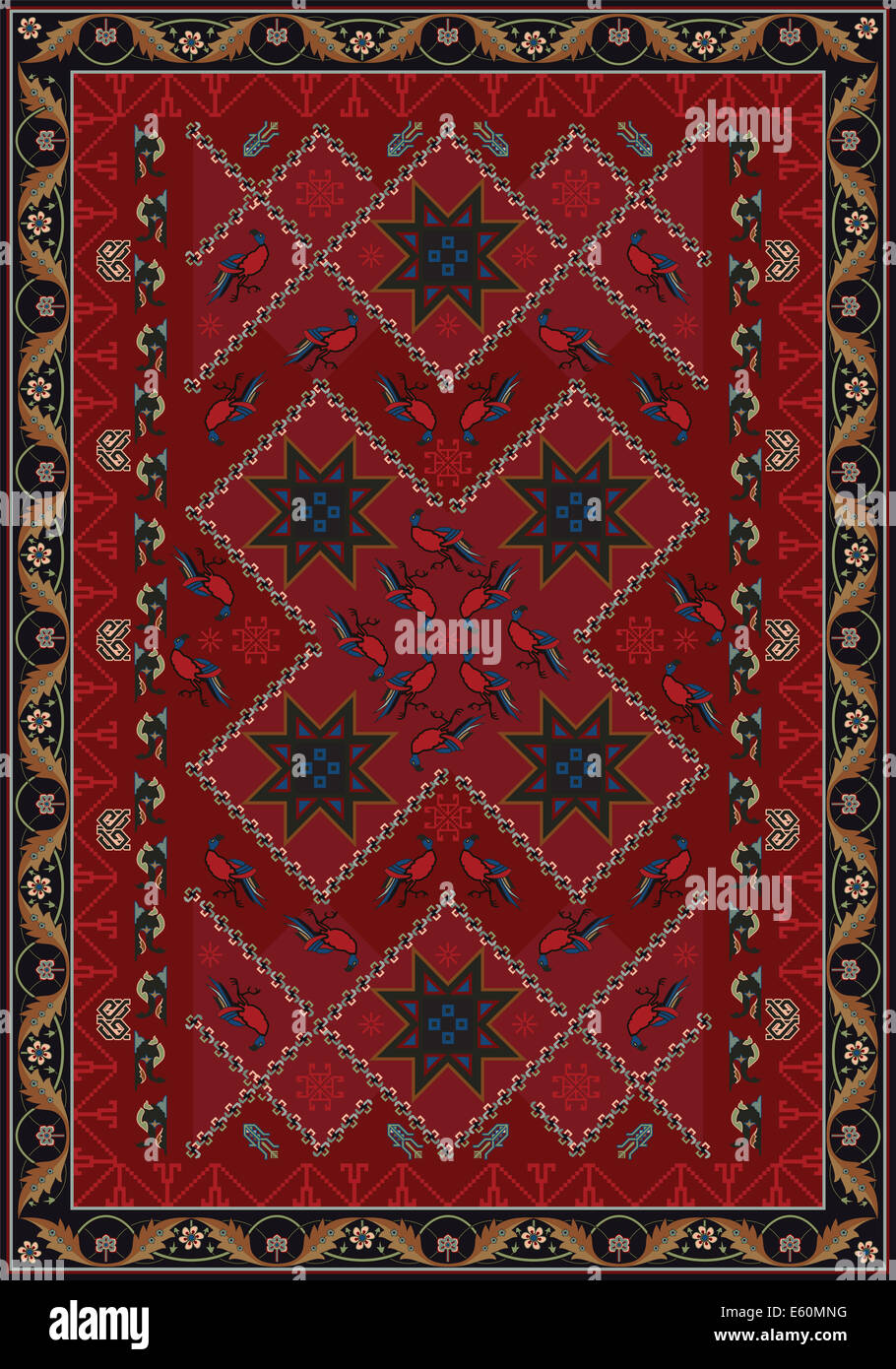 Carpet frame art design border hi-res stock photography and images - Alamy
