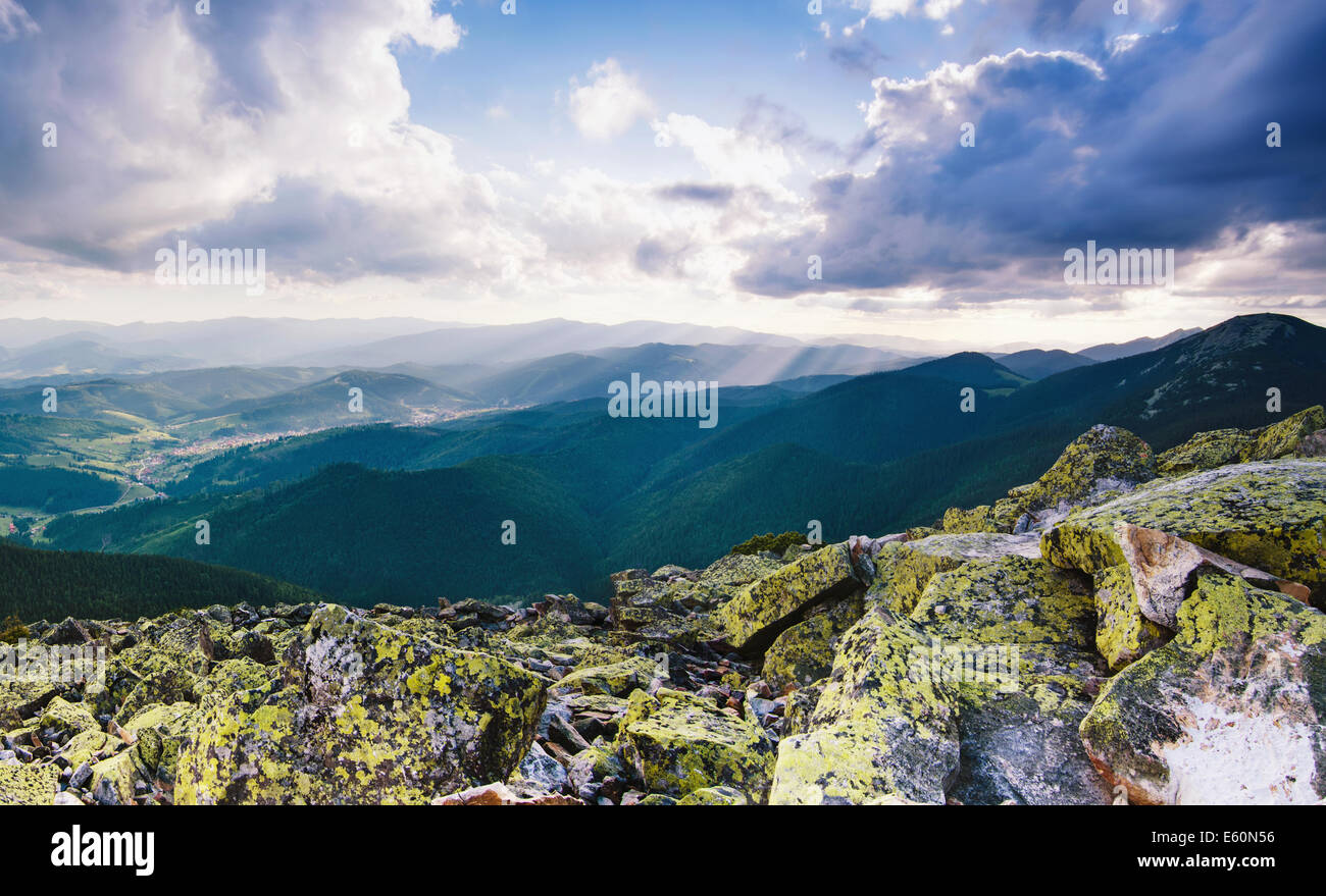 Carpathian mountain landscape Stock Photo - Alamy