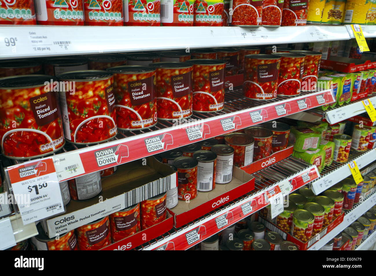 Coles supermarket shelves store in hi-res stock photography and images ...