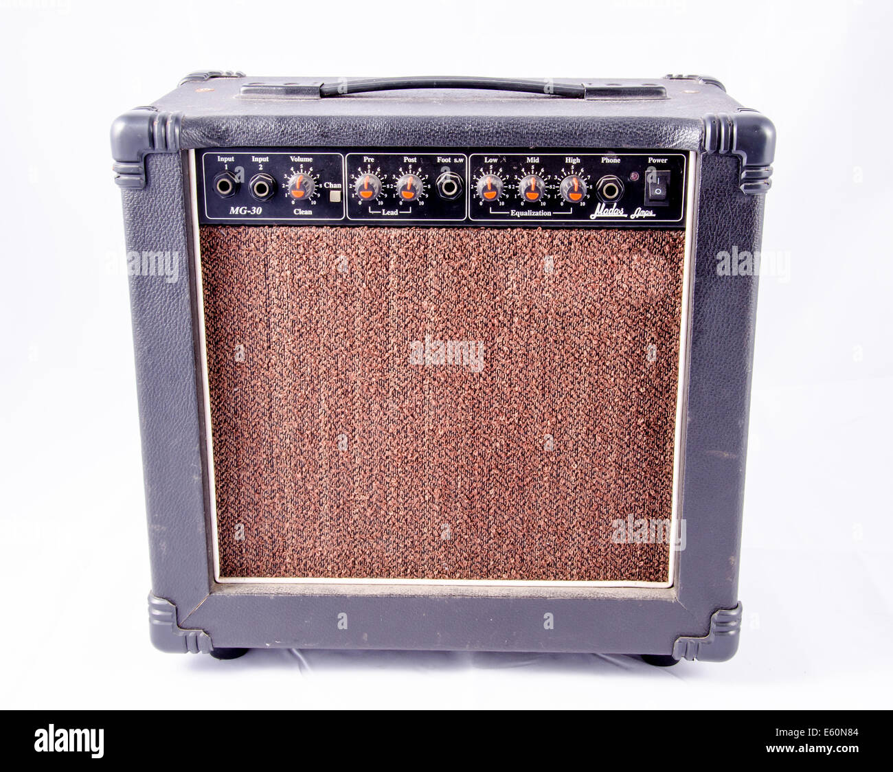 guitar amplifier on white background Stock Photo - Alamy