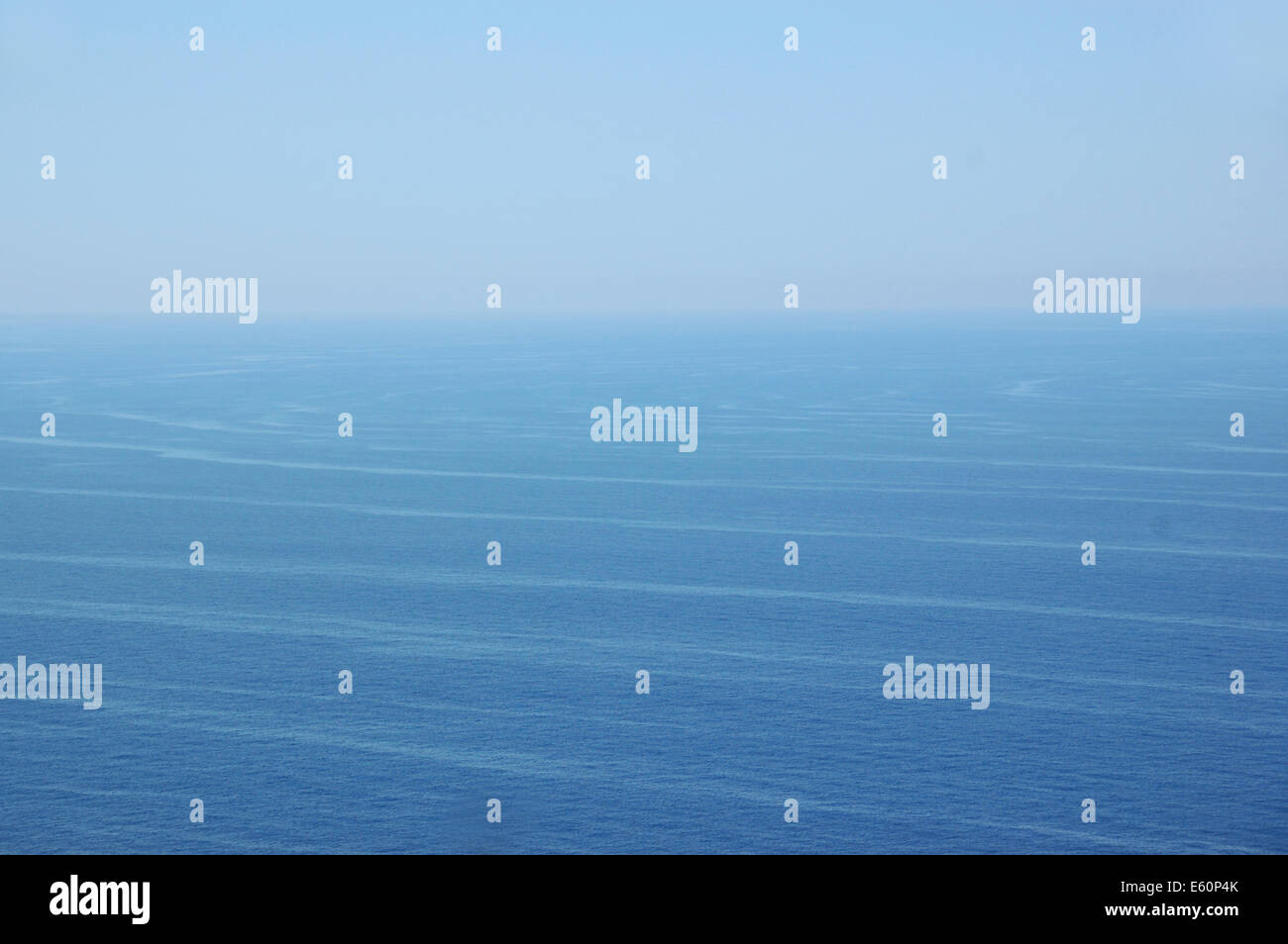 Ocean currents deep sea water and sky horizon. Nature background Stock ...