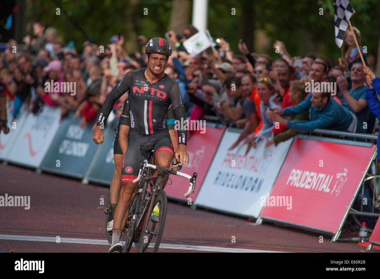 The Mall, London UK. 10th August 2014. Adam Blythe of NFTO Pro Cycling ...