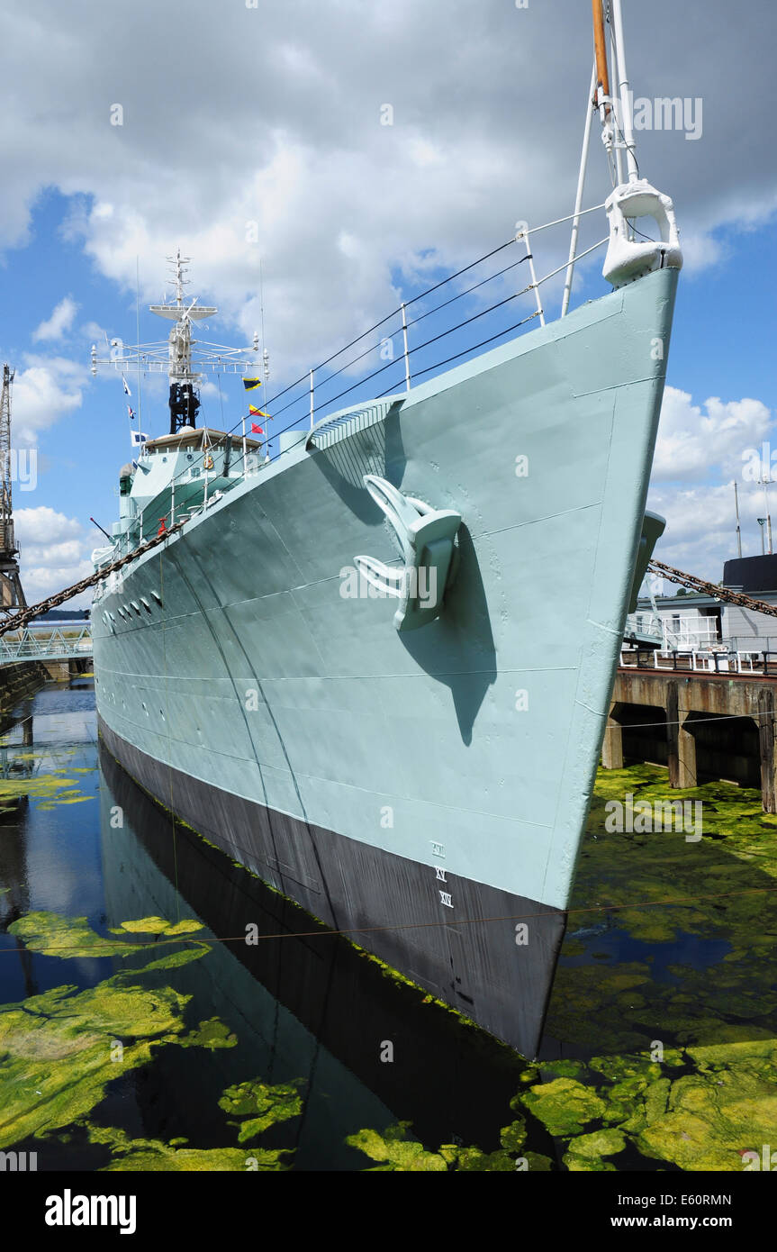 1944 C class destroyer D73 HMS Cavalier at Chatham Historic Dockyard ...