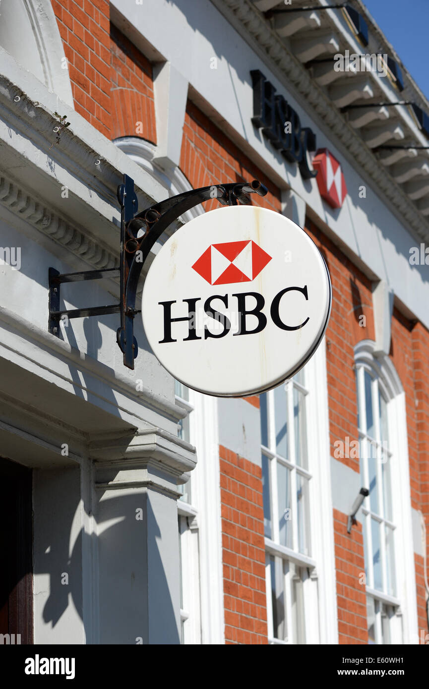 HSBC bank sign, uk Stock Photo - Alamy