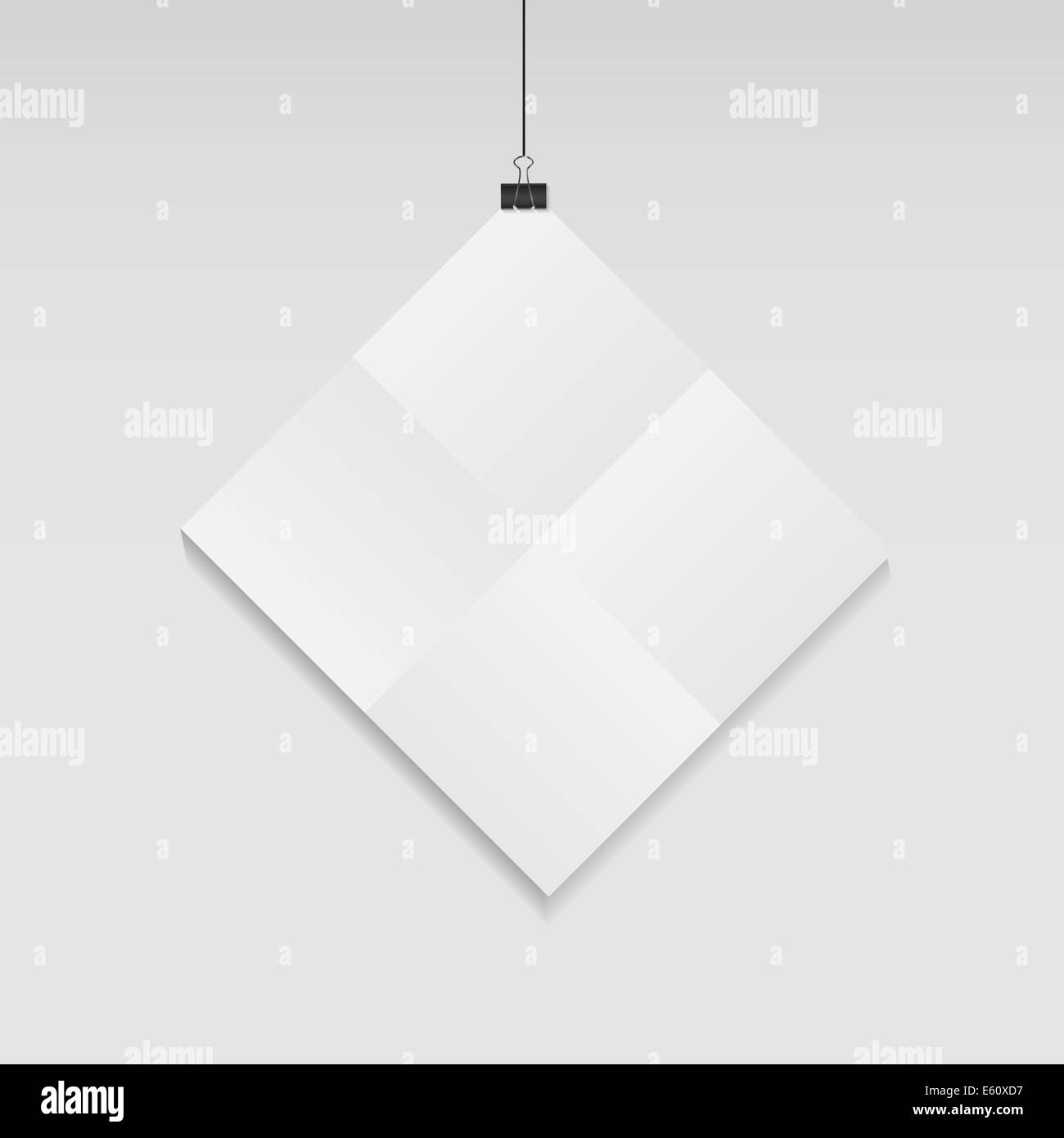 White Blank Page with Clip Vector Illustration Stock Photo - Alamy