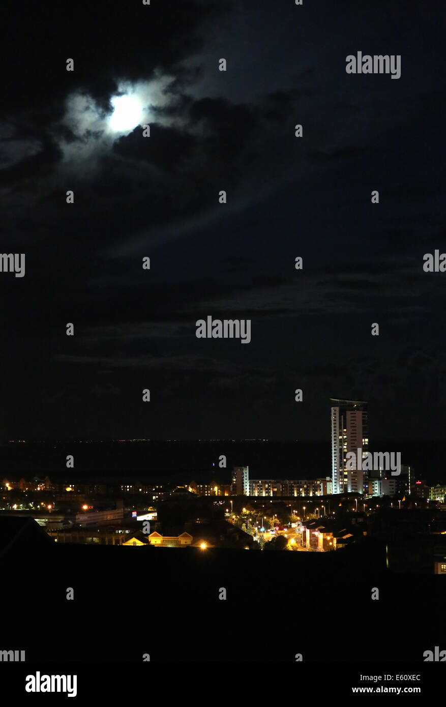 Full moon over earth hi-res stock photography and images - Alamy