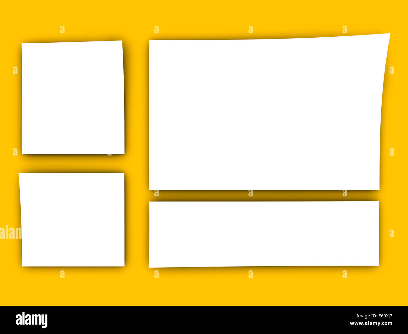 Some blank pieces of paper Stock Photo - Alamy