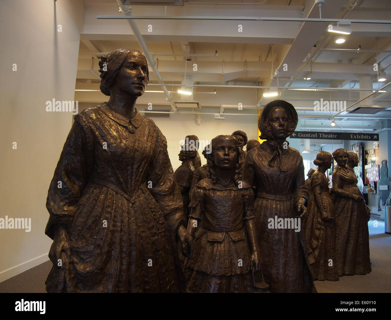 The First Wave sculpture at Women's Rights National Historical Park in ...