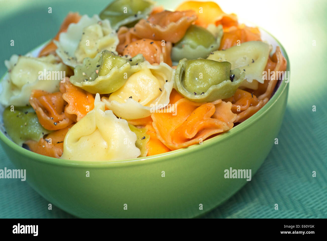 Tortellini, Tricolor, Tricolore Pasta Stock Photo - Alamy