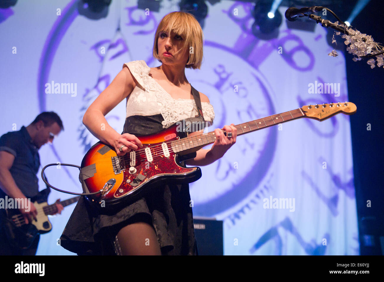 Ritzy Bryan of The Joy Formidable performing at The Ritz in Manchester ...