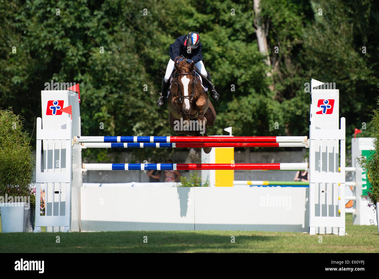 Bratislava, Slovakia. 10th Aug, 2014. George Emeric (FRA) on horse ...