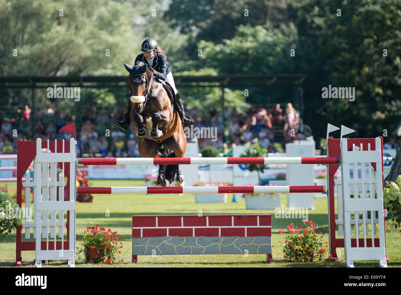 Bratislava, Slovakia. 10th Aug, 2014. Kellnerová Anna (CZE) on horse ...