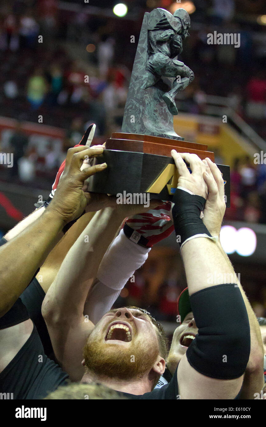 Cleveland, Ohio, USA. 10th Aug, 2014. Cleveland Gladiators players ...