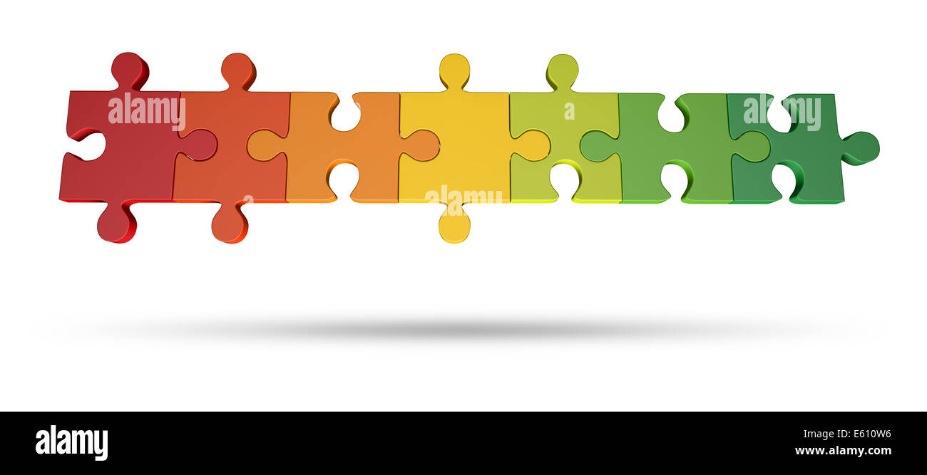 Energy scale formed from pieces of the puzzle, white background Stock ...