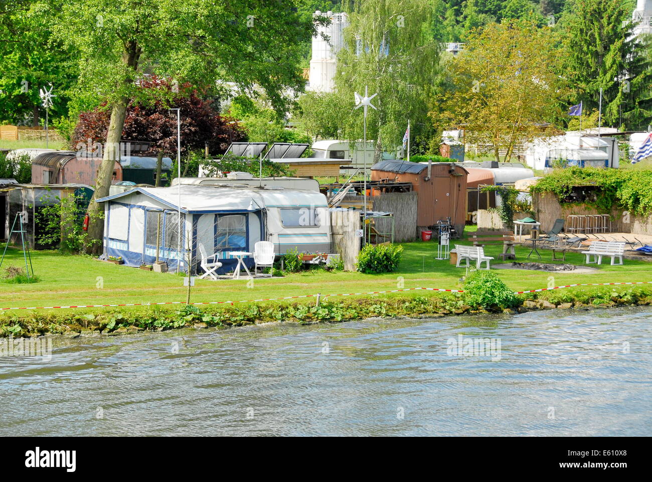 Campground as seen from the The Vantage Travel "River Splendor" river ...