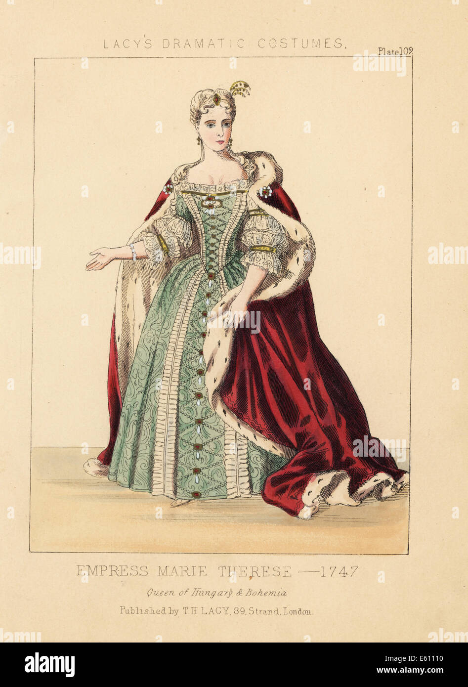 Empress Maria Theresa, Queen of Hungary and Bohemia, 1747 Stock Photo ...