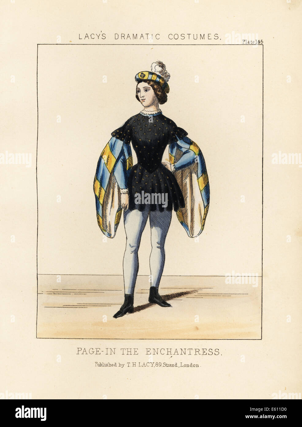 Woman in drag as a page in the Enchantress, Victorian stage, 19th ...