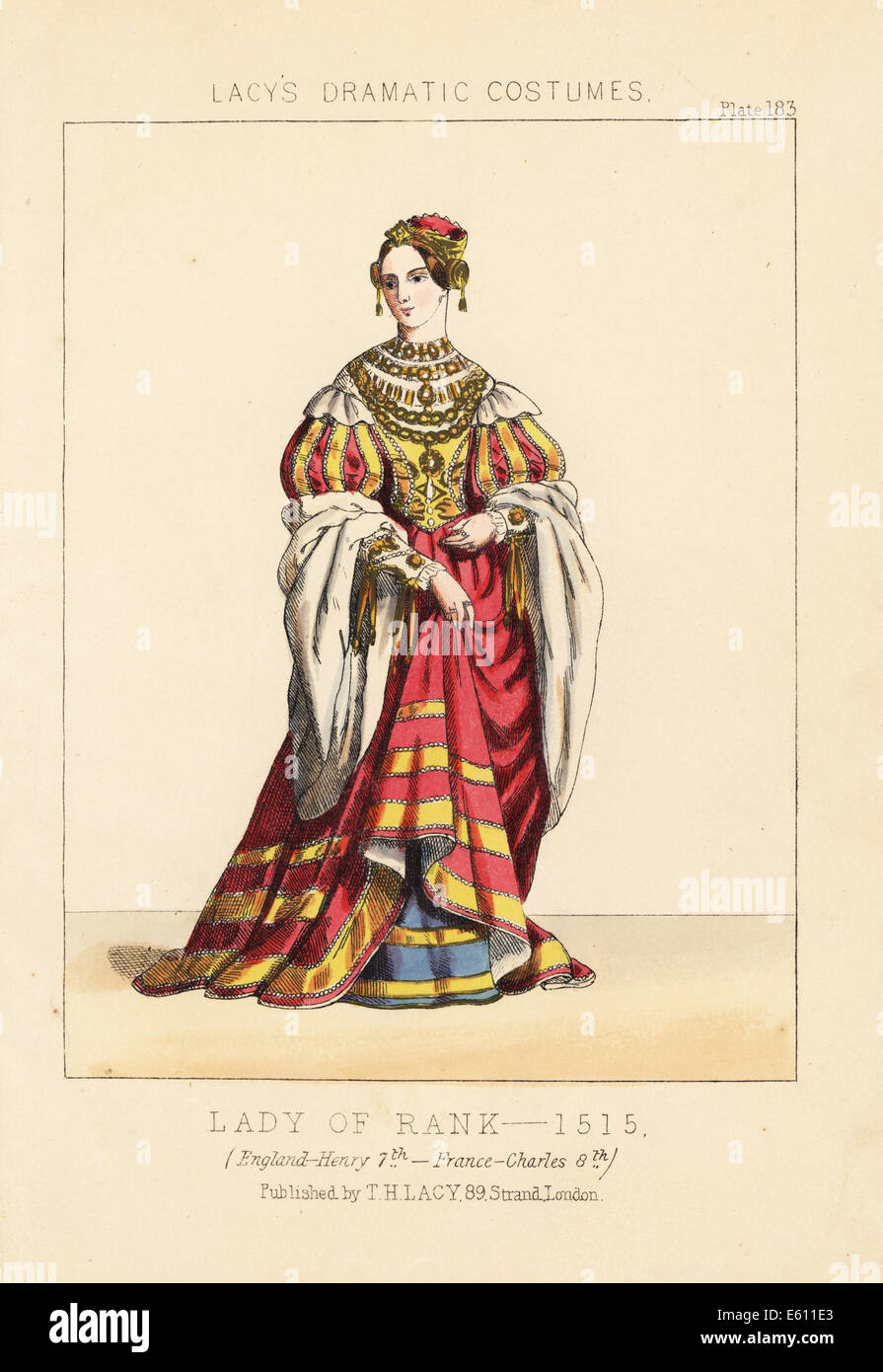 Lady of rank, reign of Henry VII/Charles VIII, 1515 Stock Photo - Alamy