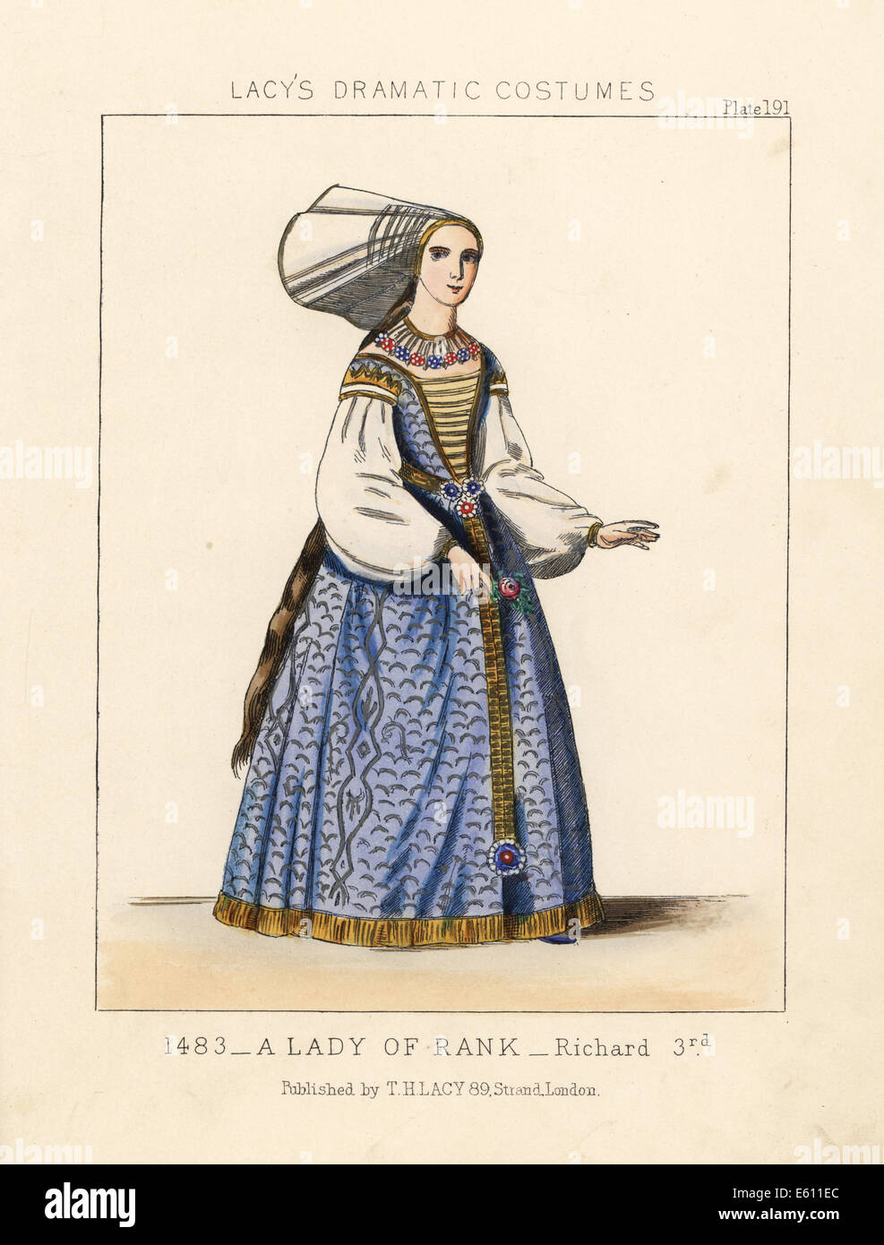 Lady of rank, reign of Richard III, 1483 Stock Photo - Alamy