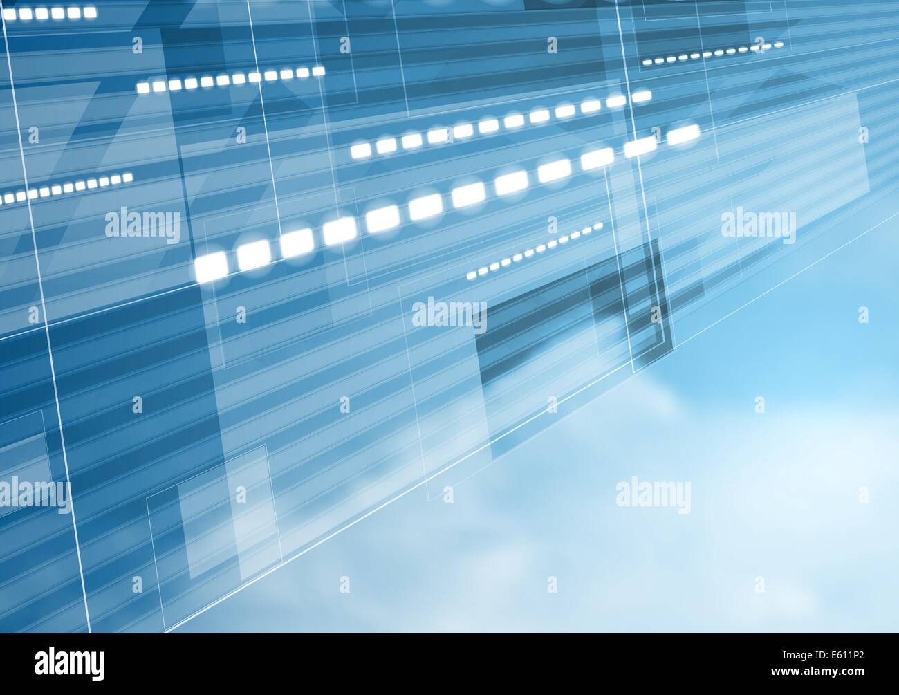 Abstract tech motion design with cloudy sky Stock Photo - Alamy