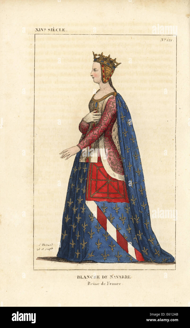 Blanche of Navarre, queen consort of France, 1330-1398 Stock Photo - Alamy