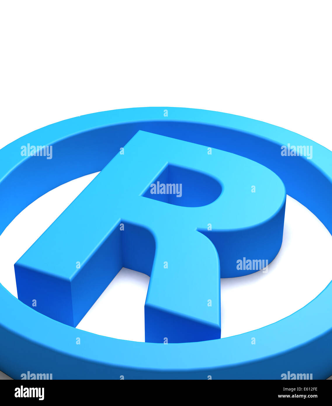 Blue trademark symbol seen close up, white background Stock Photo - Alamy