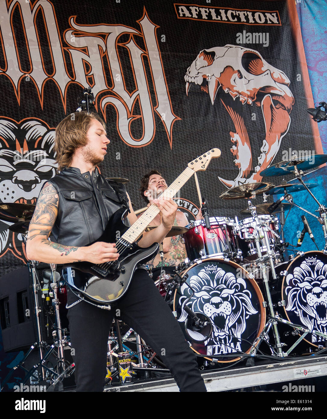 Clarston, MI, USA. 17th July, 2014. American metalcore band 'Miss May I ...