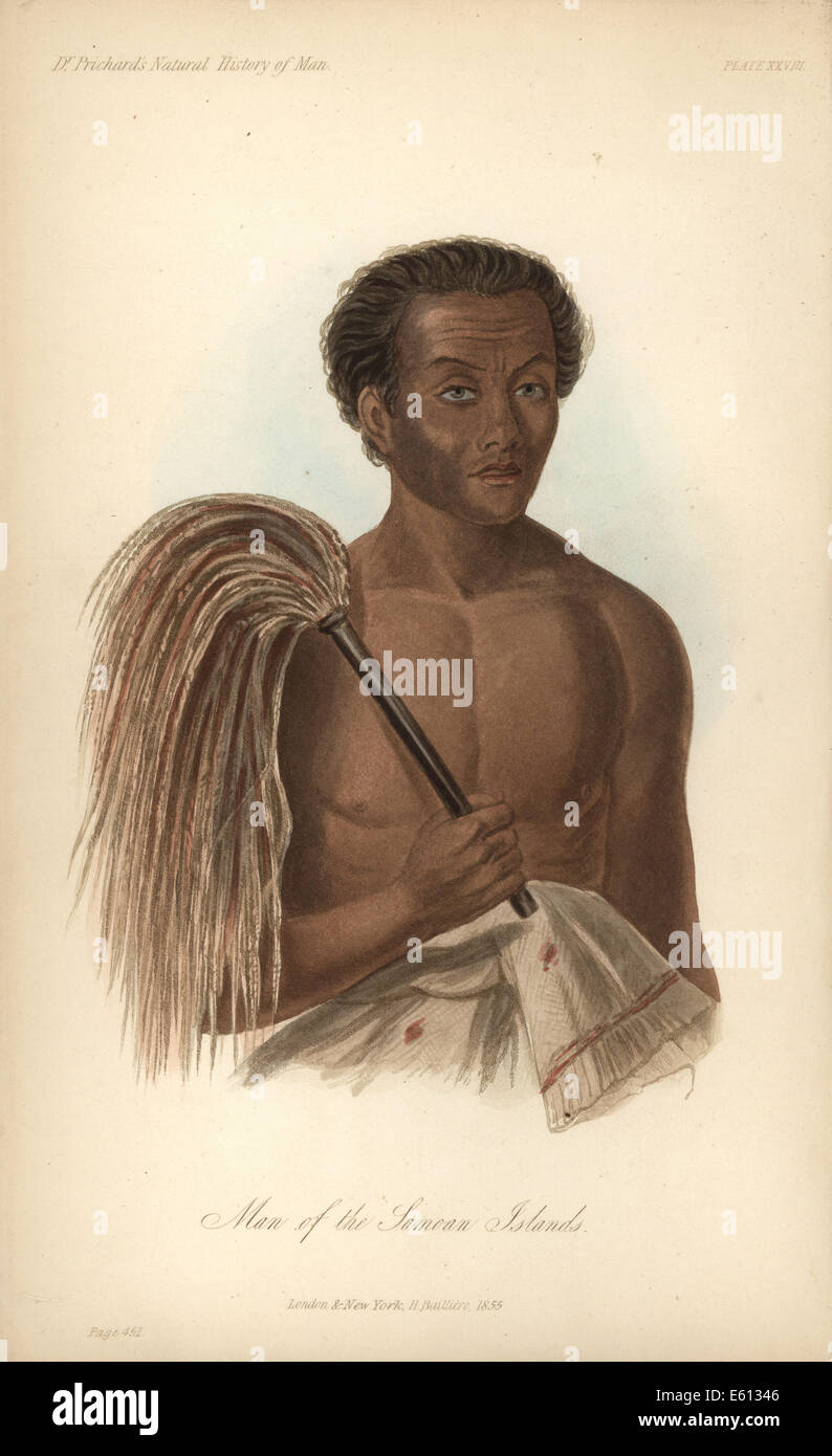 Man of the Samoan Islands, 19th century Stock Photo - Alamy