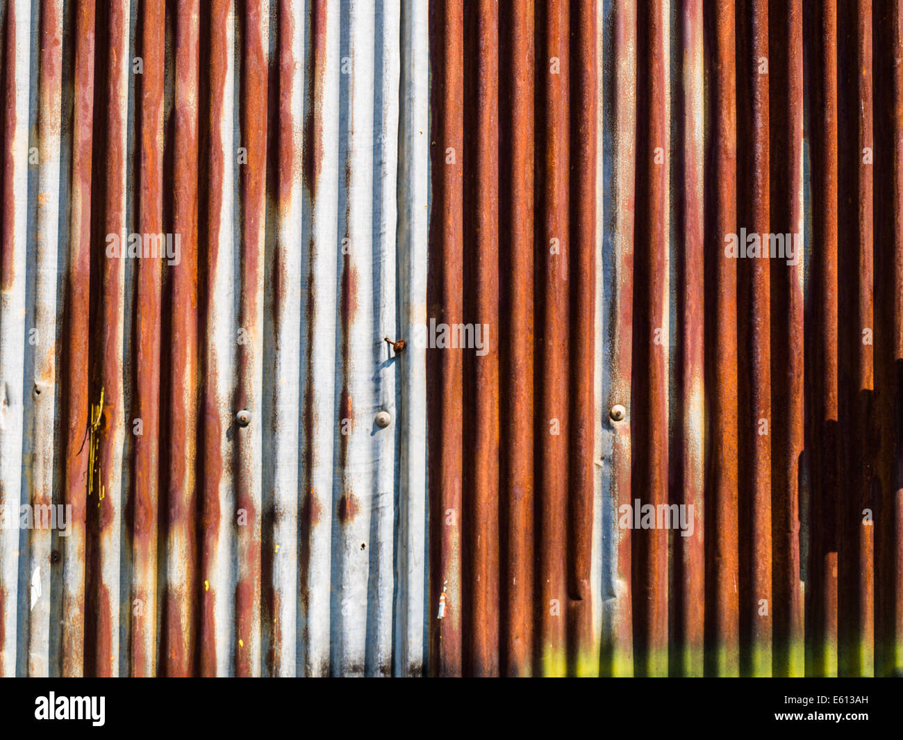 Rusty corrugated metal wall Stock Photo - Alamy