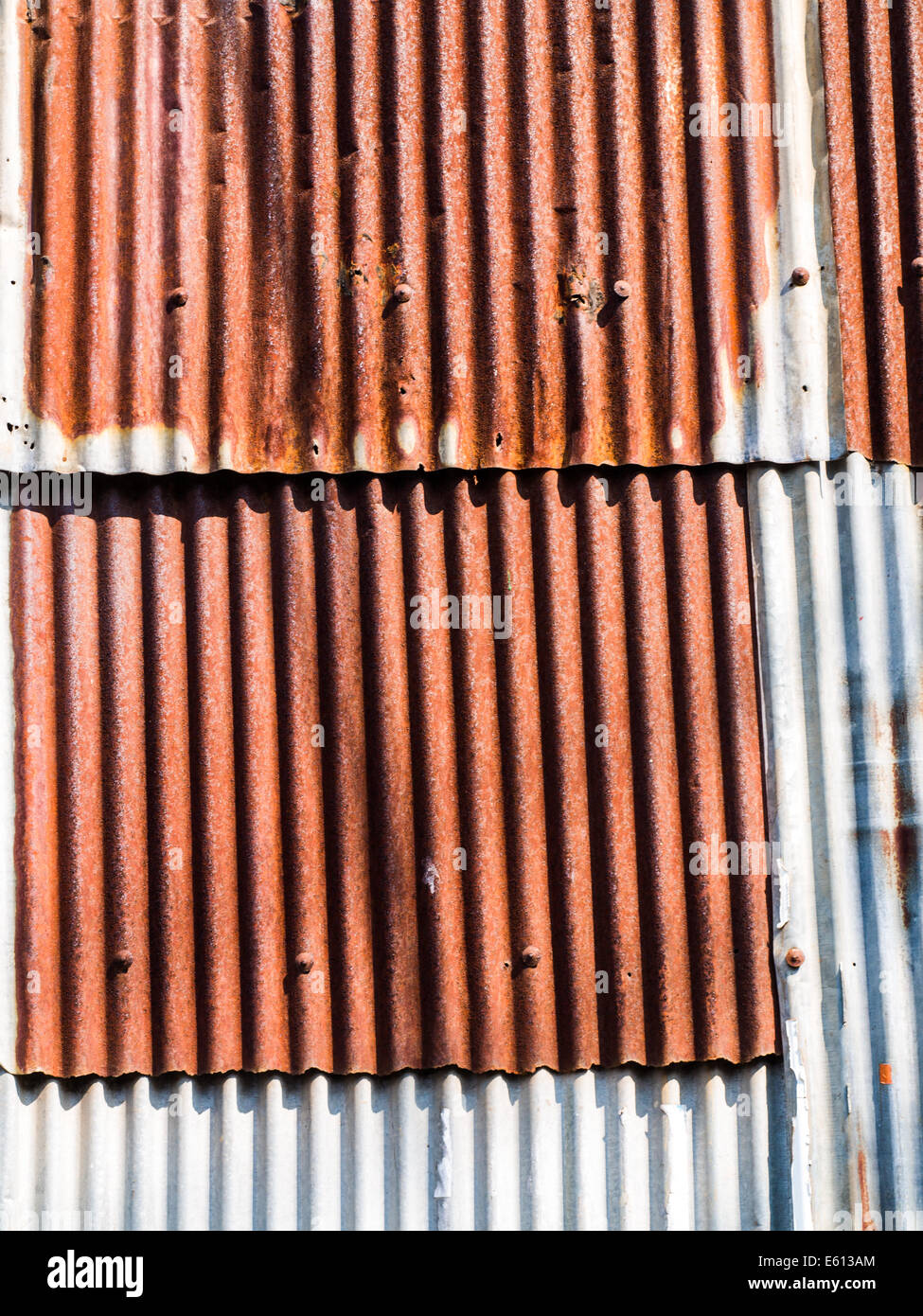 Rusty corrugated metal wall Stock Photo - Alamy