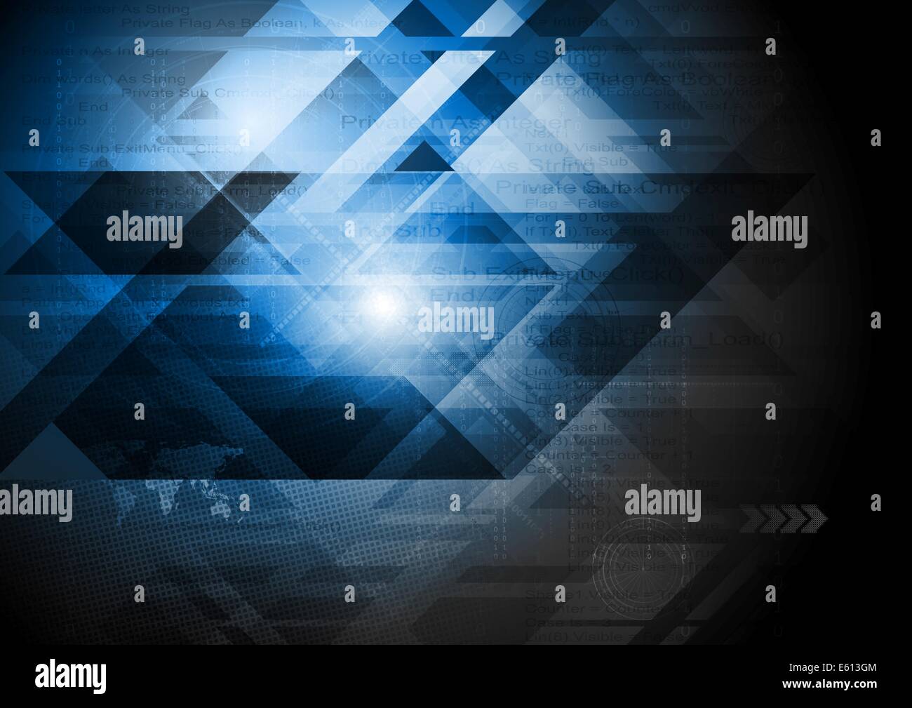 Abstract technology vector dark background Stock Photo - Alamy