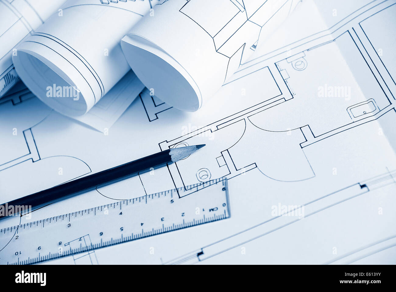 Building plans charts hi-res stock photography and images - Alamy
