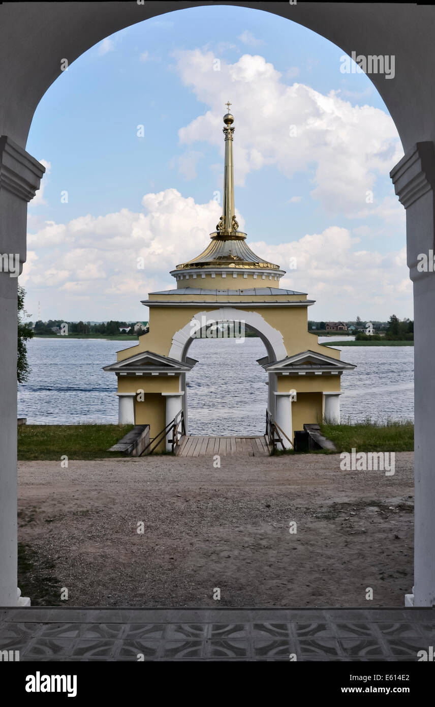 the berth Nilov monastery on the Seliger lake Stock Photo - Alamy