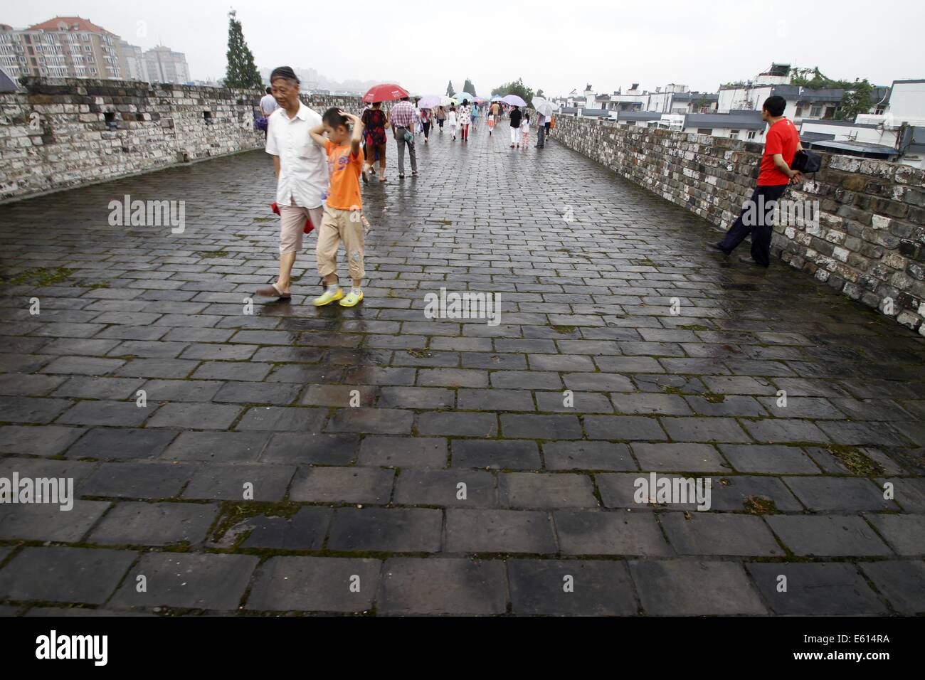 Aug. 8, 2014 - NANKING CHINA AUG 8: 22km Ming Great Wall of Nanking ...