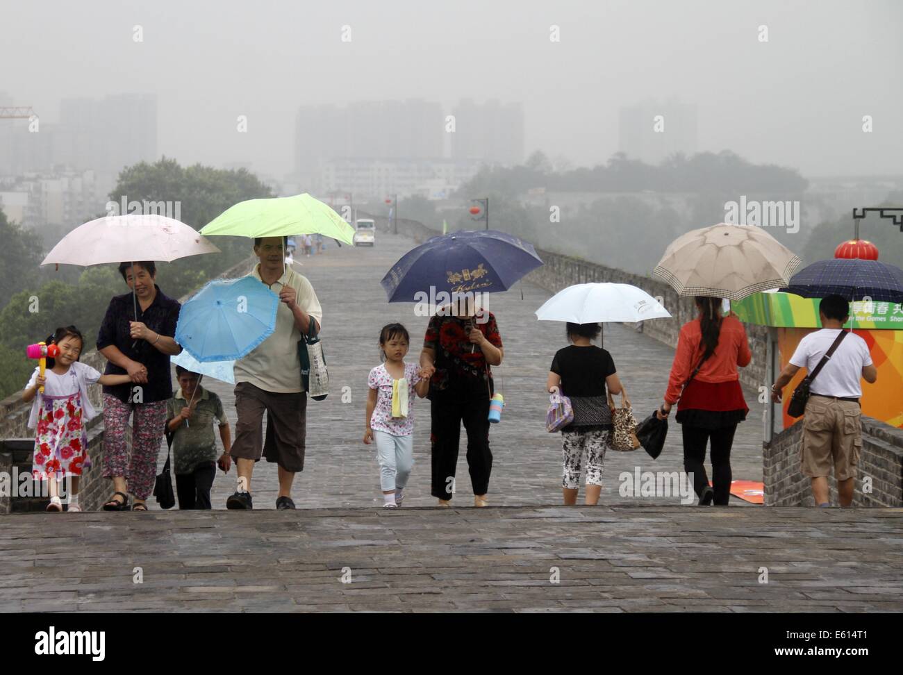 Aug. 8, 2014 - NANKING CHINA AUG 8: 22km Ming Great Wall of Nanking ...