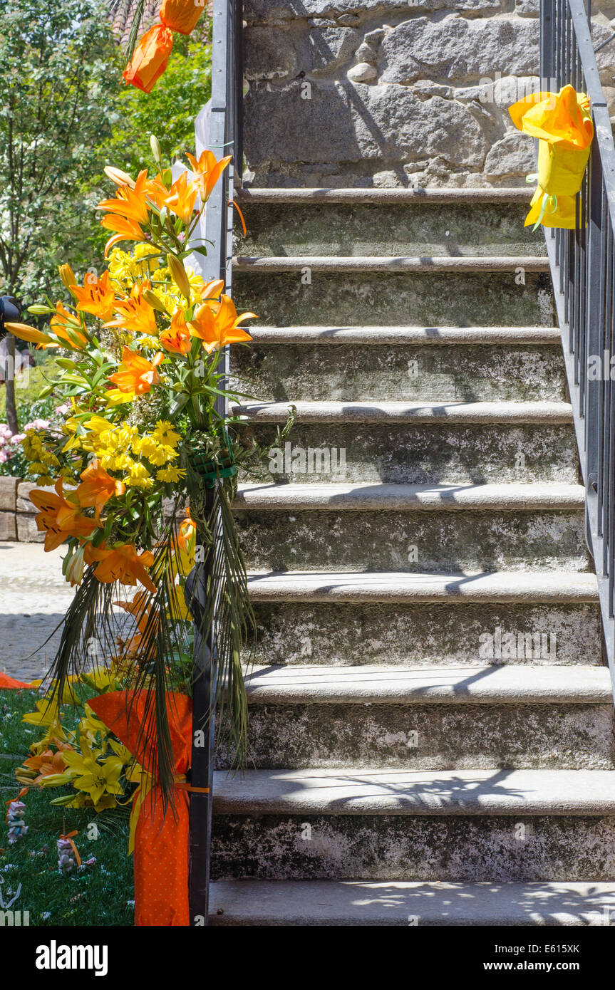 Flower stair hi-res stock photography and images - Alamy