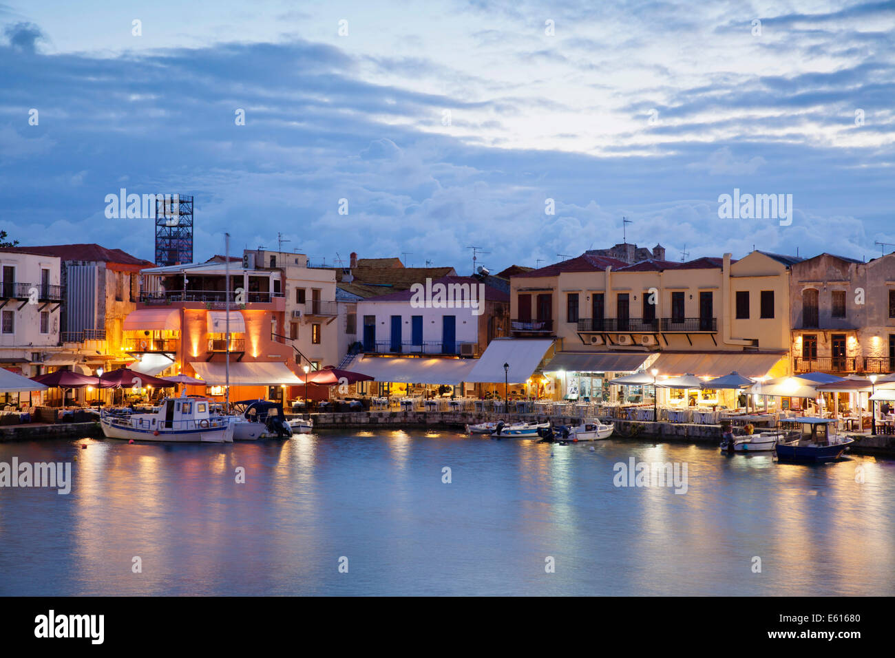 Venetian harbour, Rethymno, Crete, Greece Stock Photo - Alamy