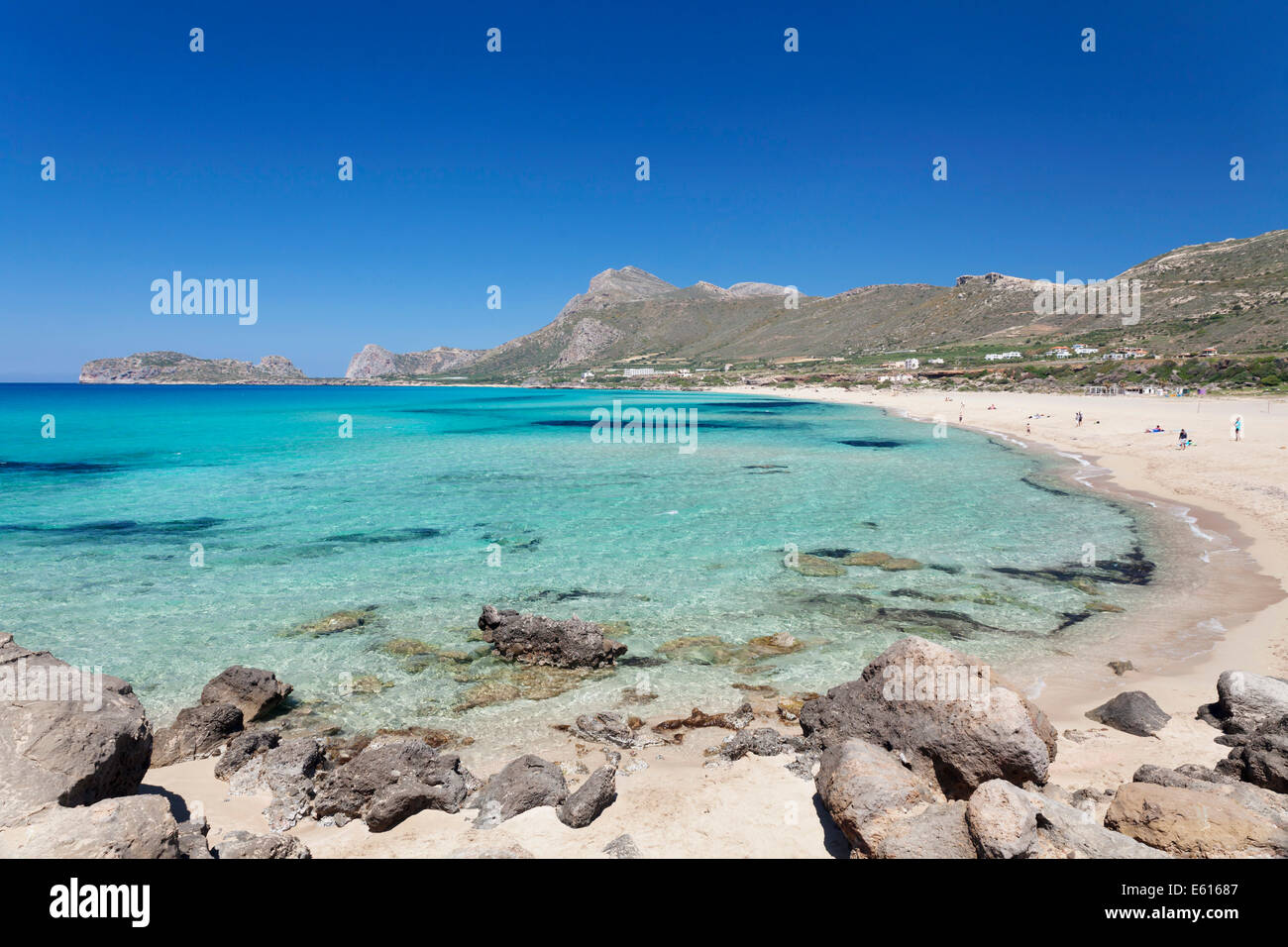 Beach of Falassarna on the west coast, Crete, Greece Stock Photo - Alamy