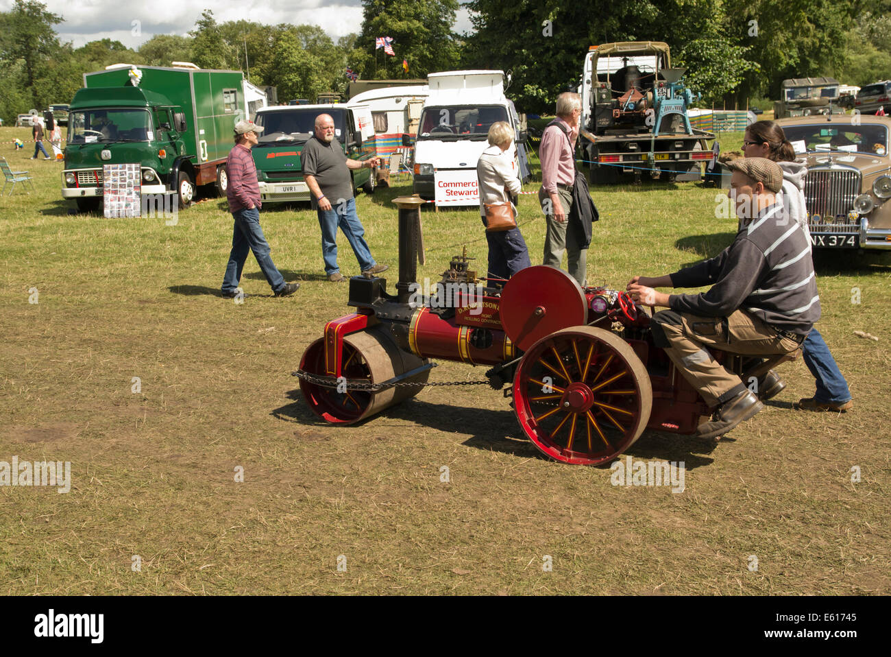 miniature steam roller at steam rally Stock Photo - Alamy