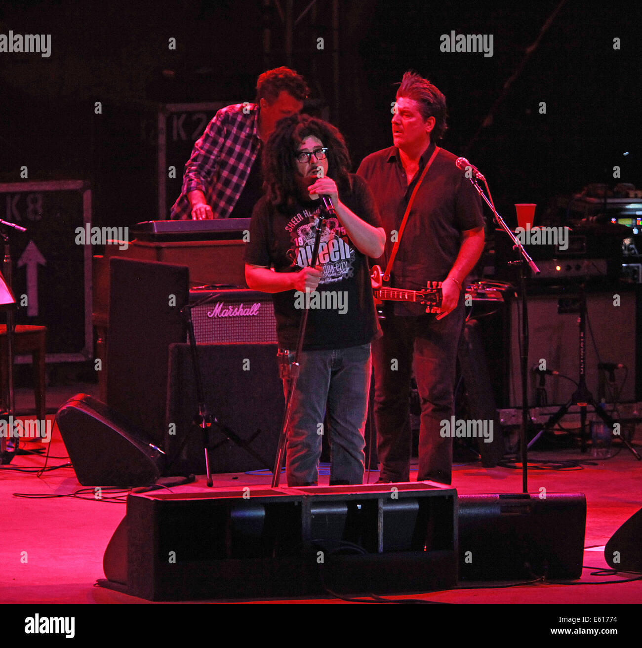 Las Vegas, Nevada, USA. 10th Aug, 2014. Adam Duritz (dreadlocks) lead ...
