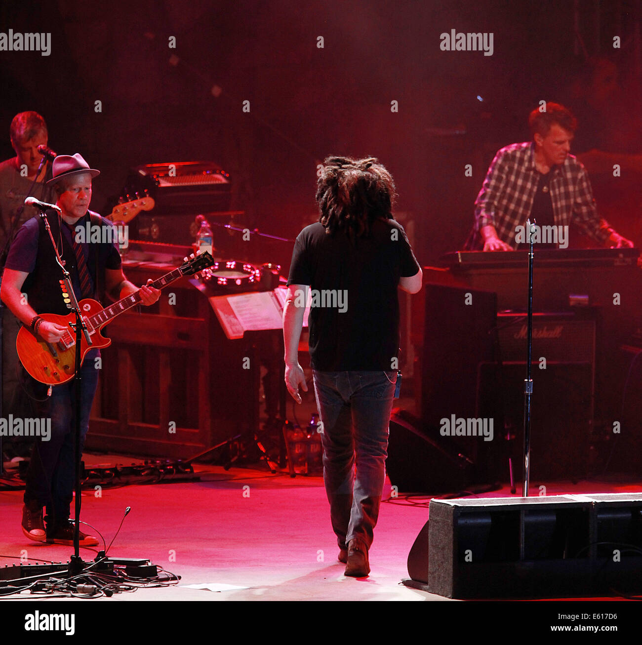 Las Vegas, Nevada, USA. 11th Aug, 2014. Adam Duritz (dreadlocks) lead ...