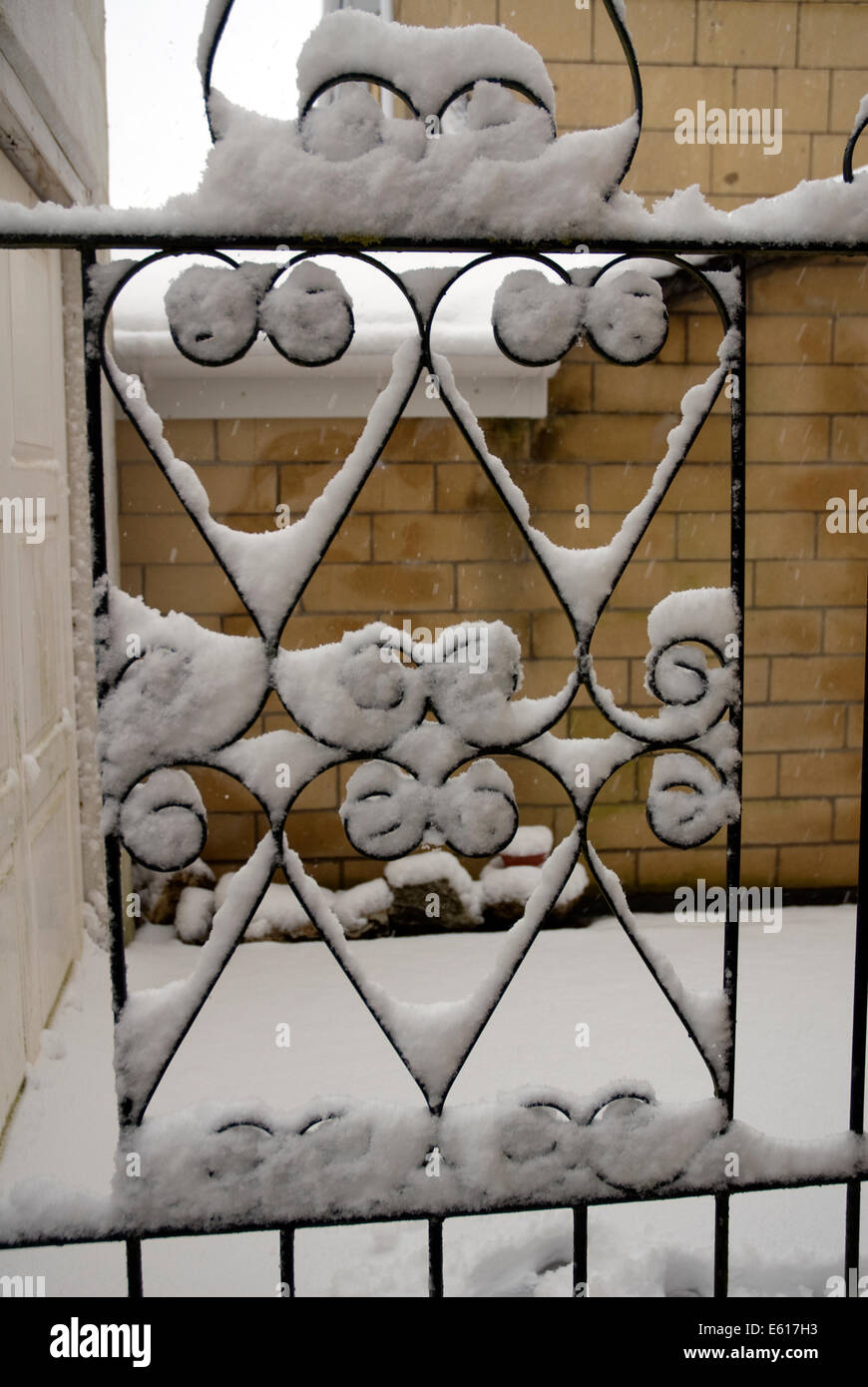 Entrance gate snow hi-res stock photography and images - Alamy