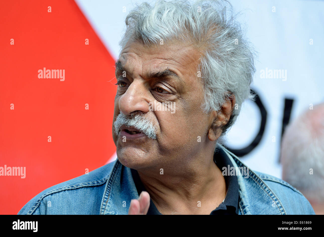 Tariq Ali (left-wing British Pakistani writer and broadcaster) with a ...