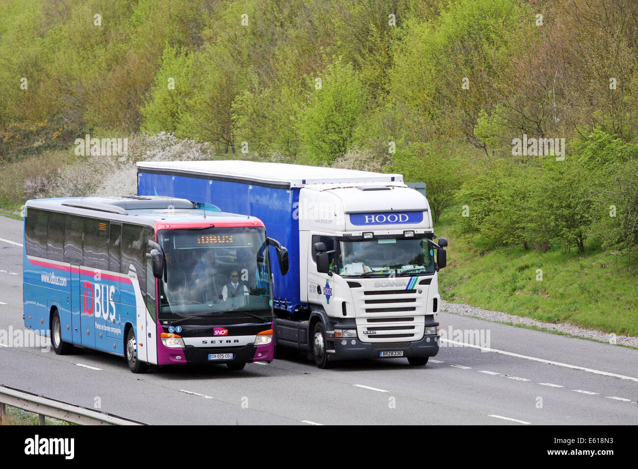 Bus lorry motorway hi-res stock photography and images - Alamy