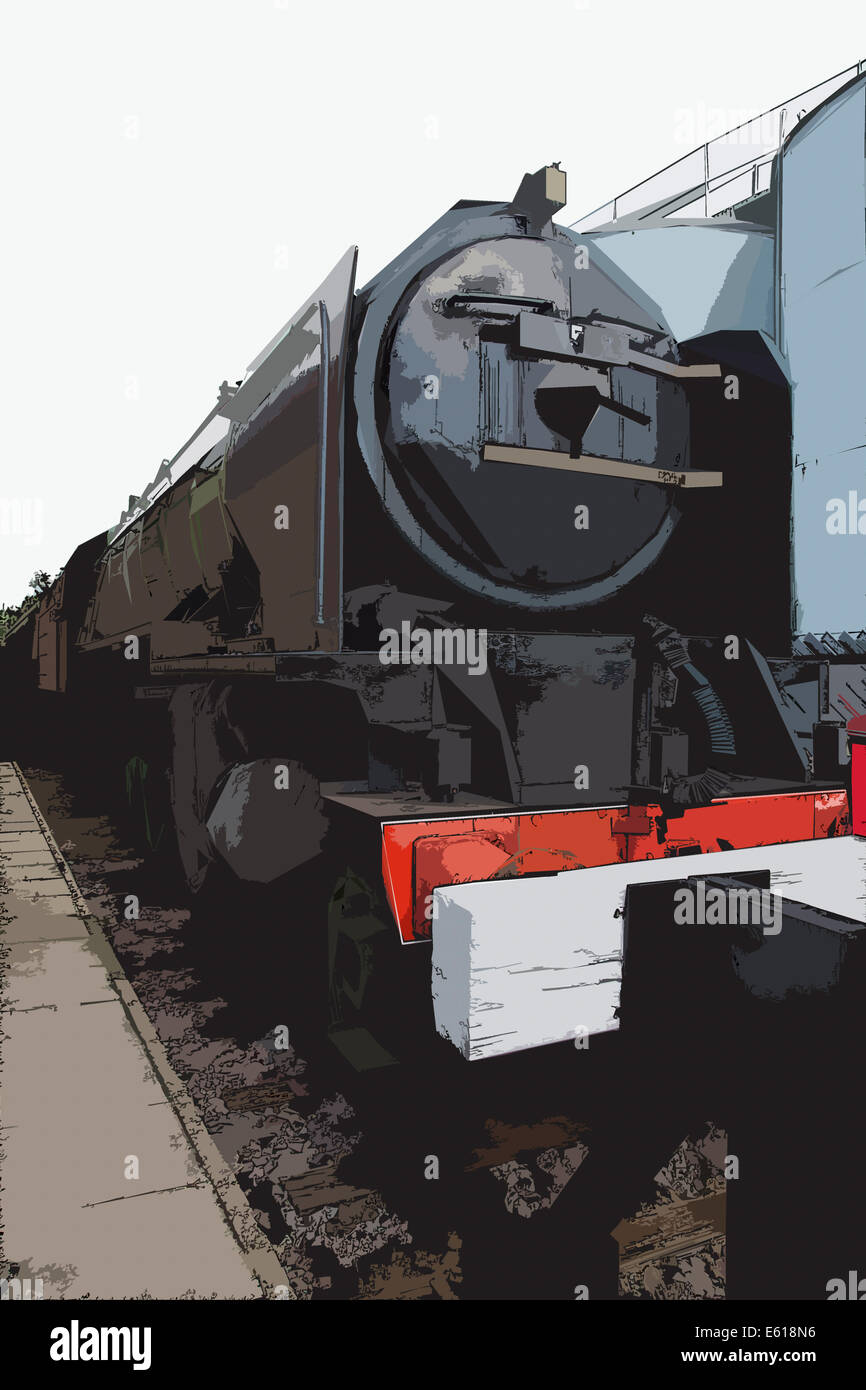 Poster effect steam train hi-res stock photography and images - Alamy