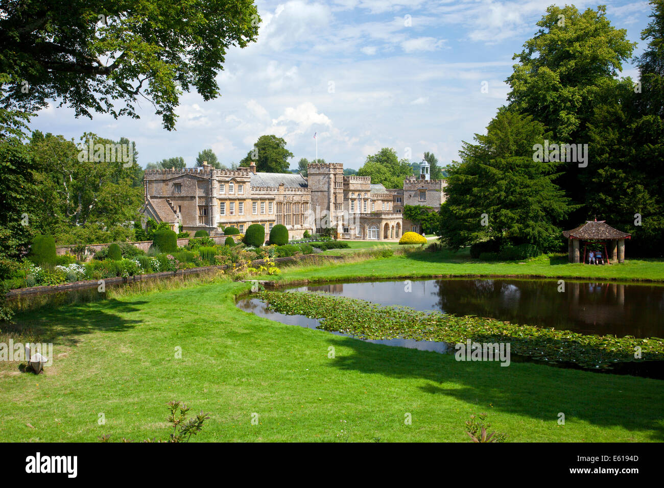 The 'Mermaid Pond' at Forde Abbey, Dorset, England, UK Stock Photo - Alamy