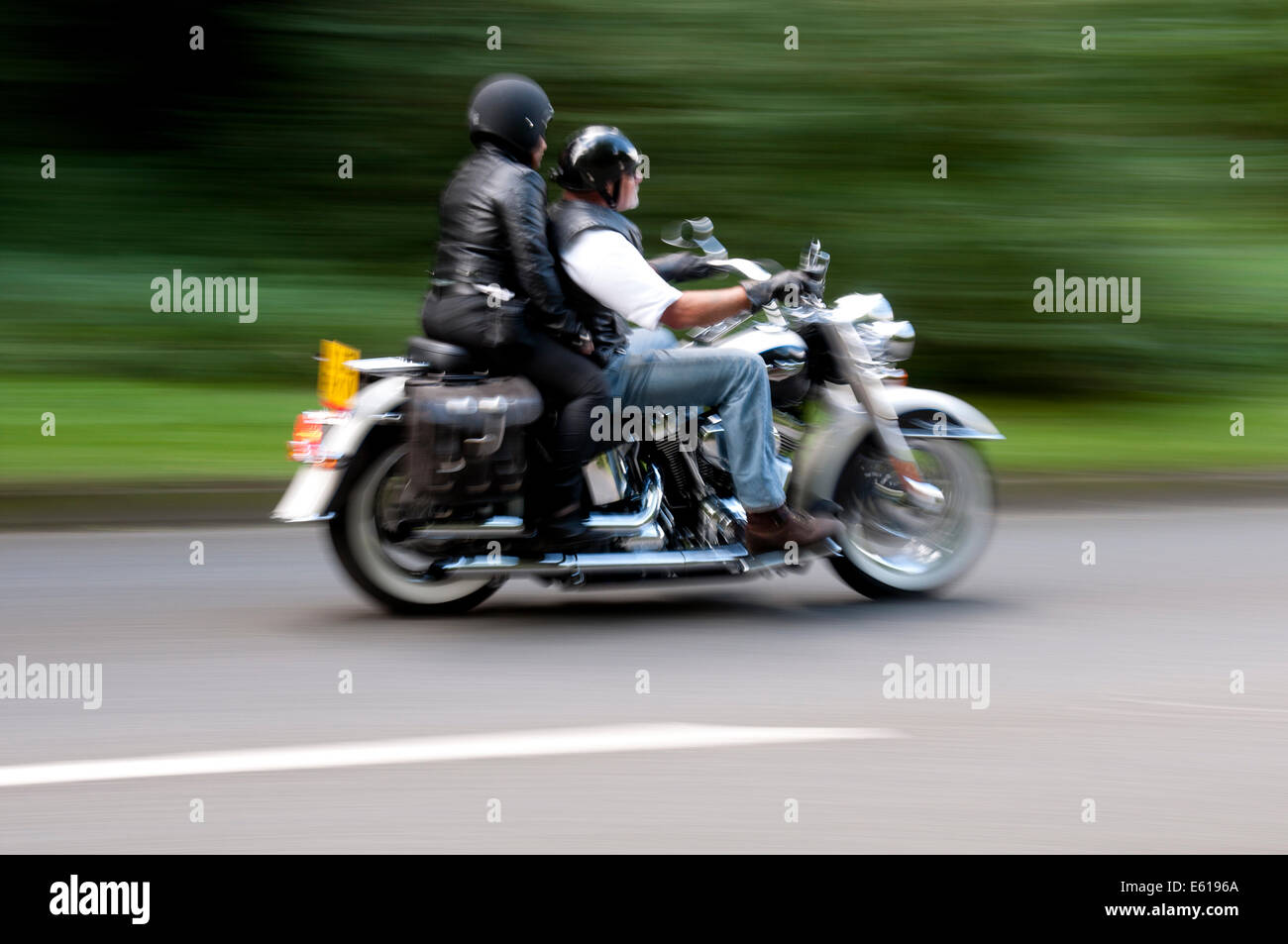 Motorcycle at speed Stock Photo - Alamy